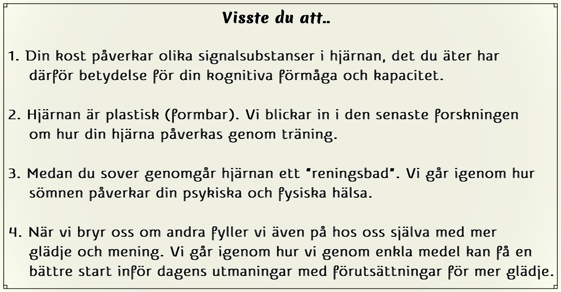 Visste du att?.. :: minjaforlife